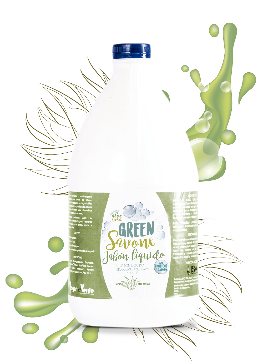 Green Savone | Jabón De Manos Biodegradable Aloe Splash | Galón – Hogar ...