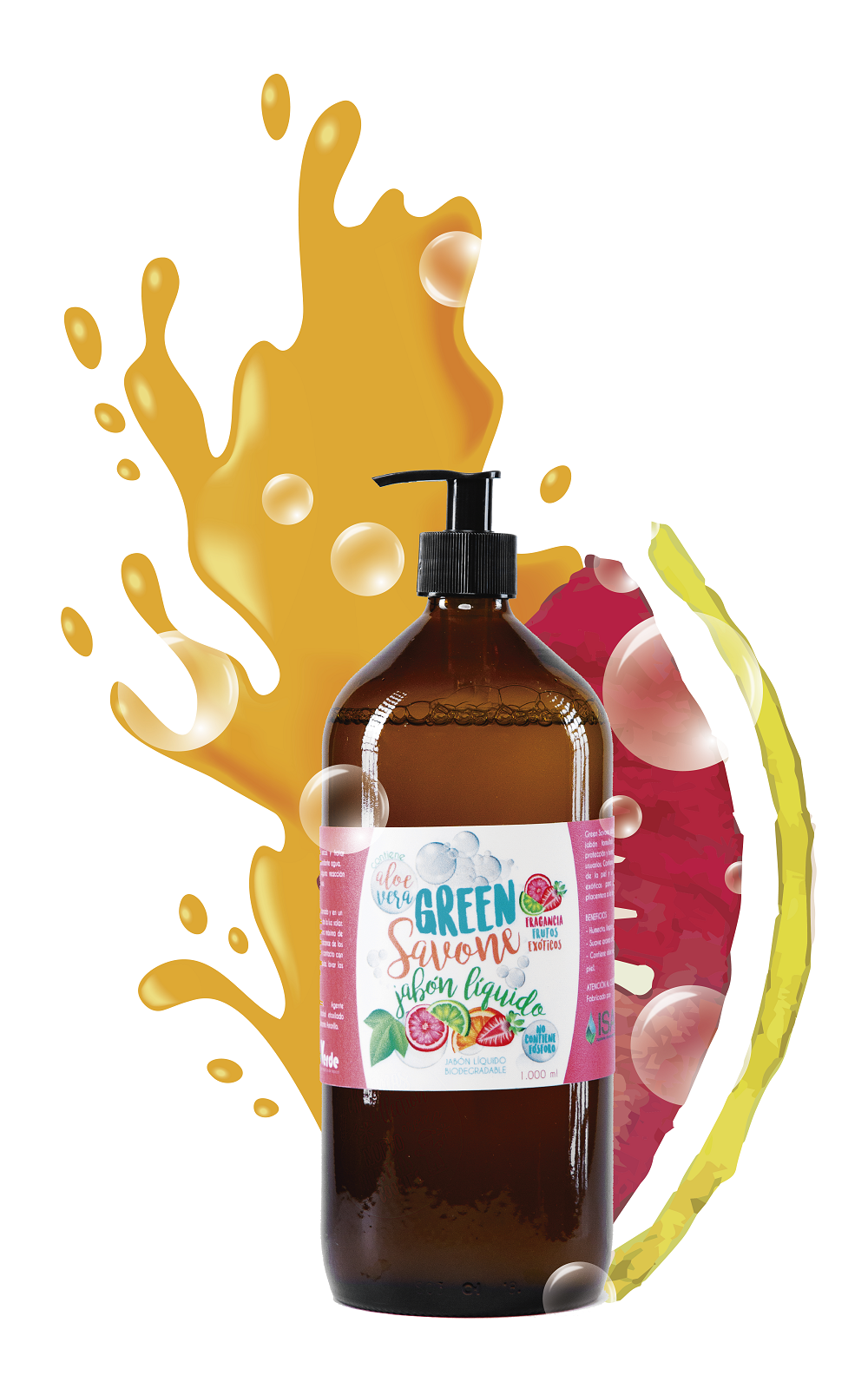 Green Savone | Jabón De Manos Biodegradable Frutos Exóticos | Litro ...
